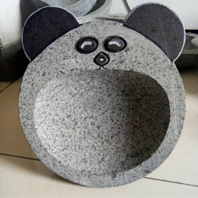 Cobek Coet Batu Karakter Panda Dari Batu Alam | Lazada Indonesia