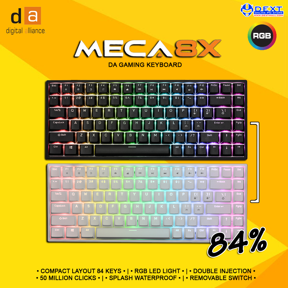 Digital Alliance Meca 8X 84% RGB Gaming Keyboard - Black | Lazada Indonesia