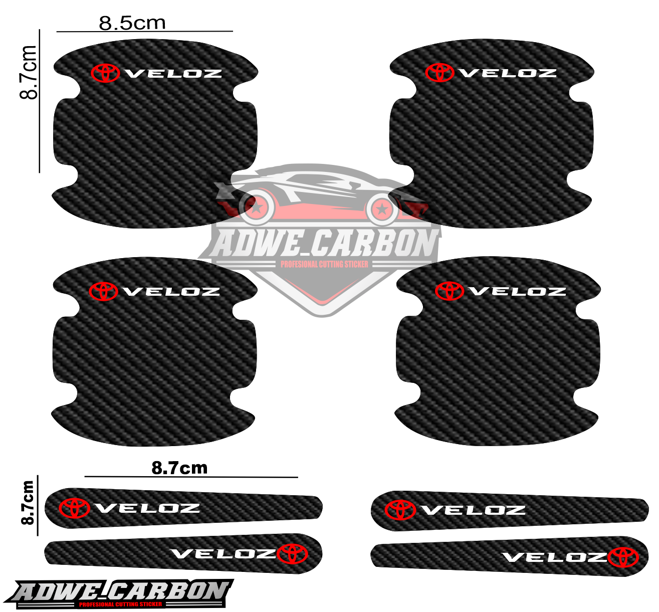 Stiker anti gores gagang/handle/pijakan/bagasi mobil honda VELOZ ...