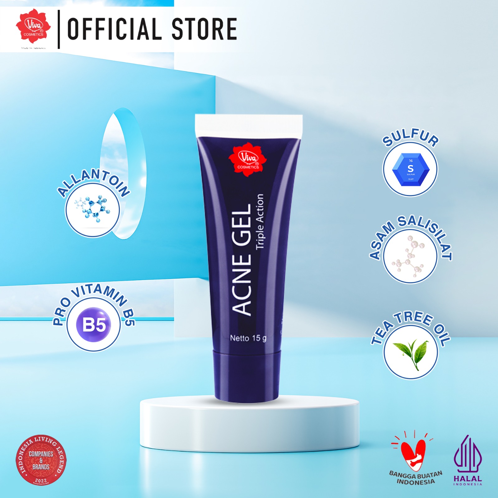 Viva Acne Gel Triple Action 15 gr | Lazada Indonesia