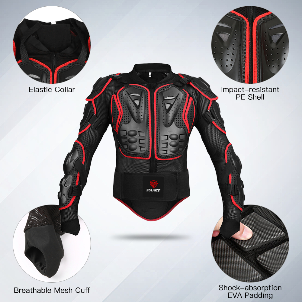 Motorcycle Protective Jacket for Men Sport MTB Racing Arm Chest Spine ...