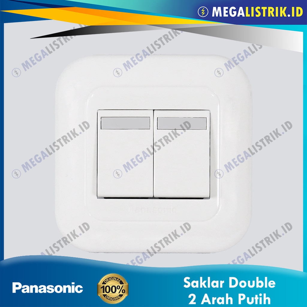 PANASONIC SAKLAR DOUBLE 2 ARAH PUTIH / SAKELAR SERI HOTEL / SWITCH ...
