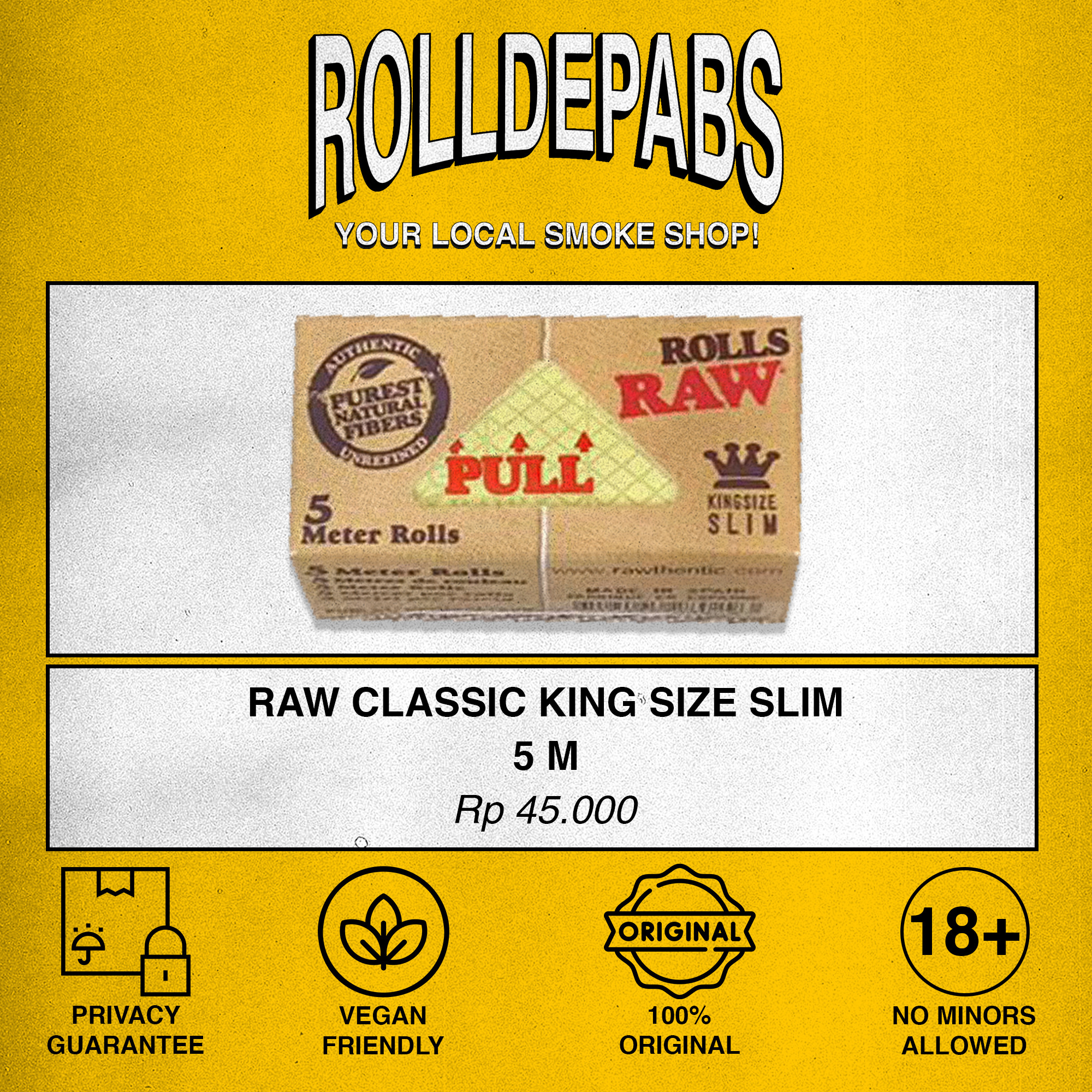 Papir / Kertas Linting RAW Medium (5meter) | Lazada Indonesia