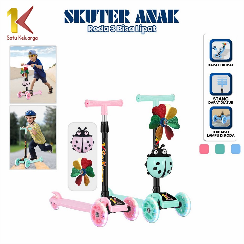 Satu Keluarga Skuter Kumbang Anak M95 Mainan Otopet Scooter Anak Otoped ...