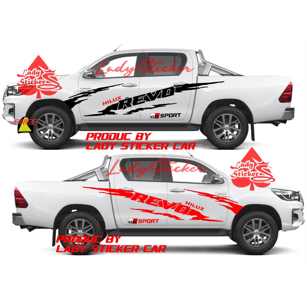 NEW STICKER STIKER MOBIL HILUX REVO GR RACING STRIPING STICKER MOBIL ...