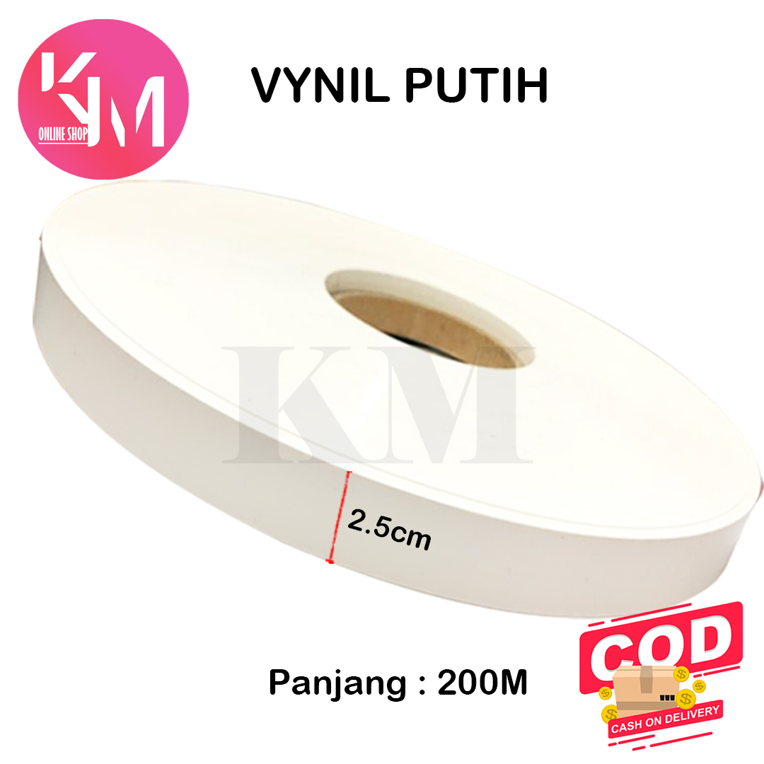 Vinyl Vinil Putih Dop Dof Edging Putih Plimir PVC Roll 25 mm | Lazada ...