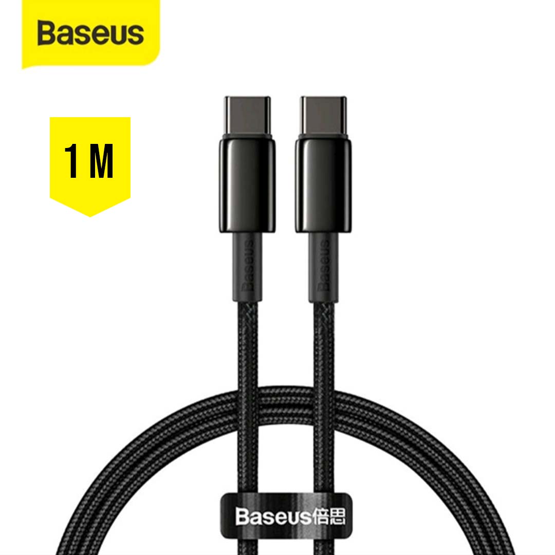BASEUS KABEL DATA CHARGER 100W PD TYPE-C TO TYPE-C FAST CHARGE TUNGSTEN ...