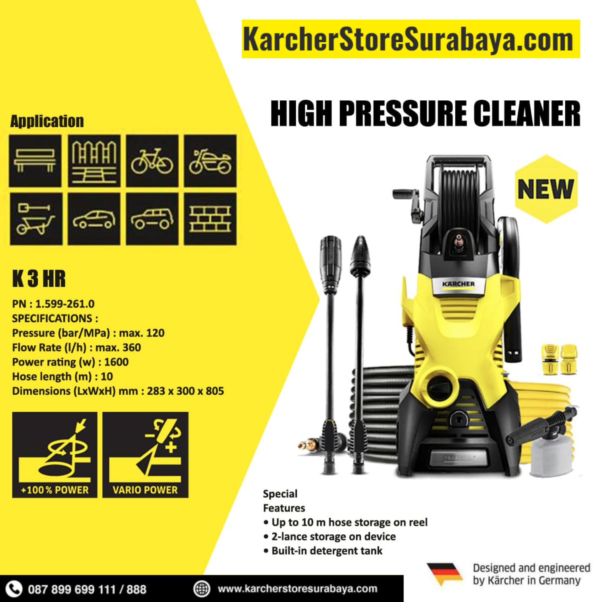 Karcher K3 HR Plus jet washer | Lazada Indonesia