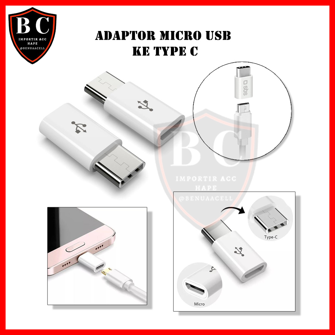 CONVERTER SAMBUNGAN MICRO KE TYPE C - ADAPTOR MICRO USB KE TYPE C ...