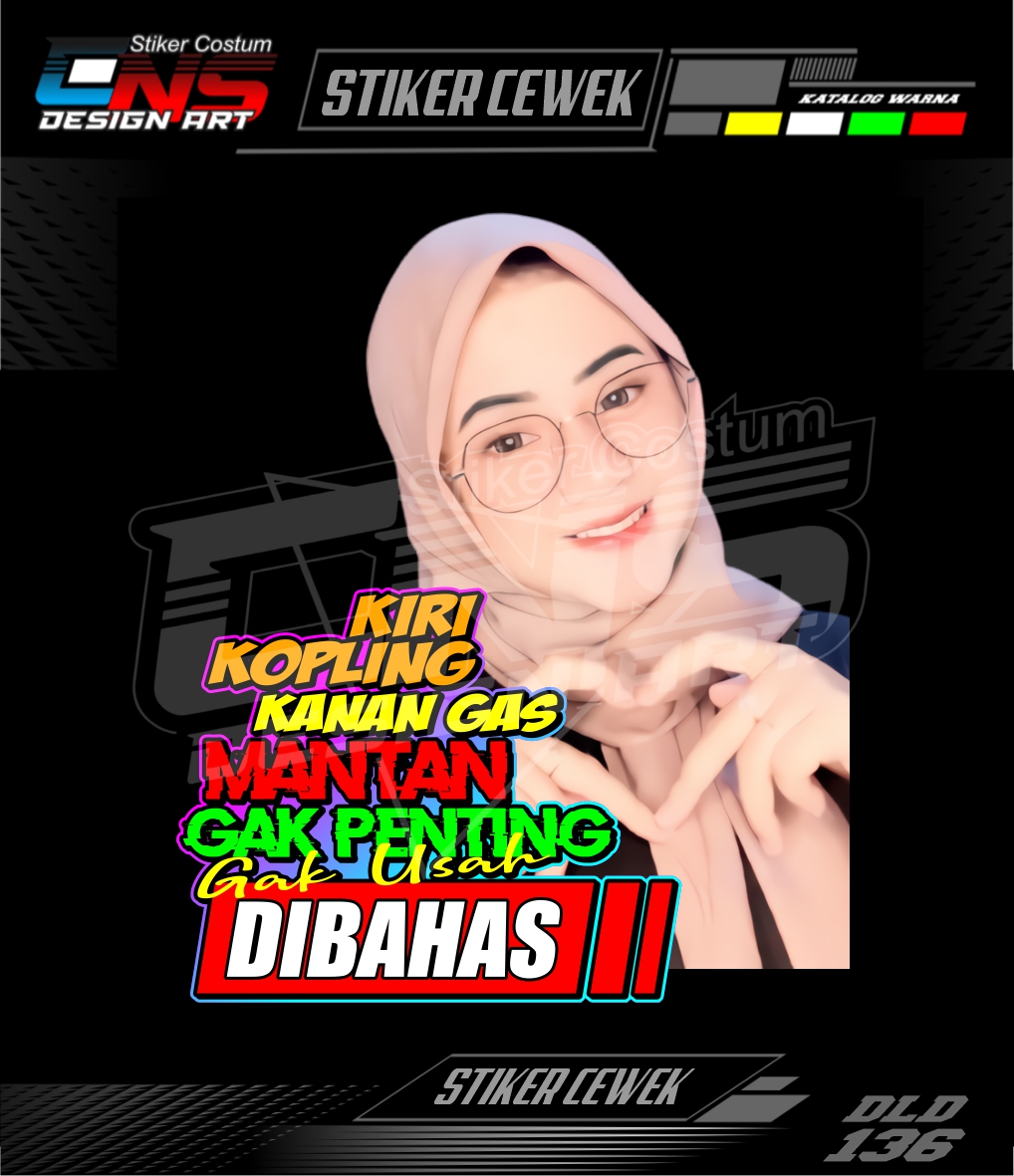 Stiker Cewek Cantik Stiker Vector Hijab Keren Sticker Print Sticker ...