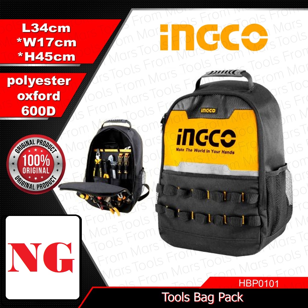 INGCO TOOLBAG 20KG TAS PERKAKAS RANSEL TOOLS BACKPACK INGCO HBP0101 ...