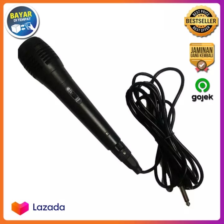 Microphone Mic Kabel 2.5 Meter Colokan Besar On Off Dynamic Mikrofon ...