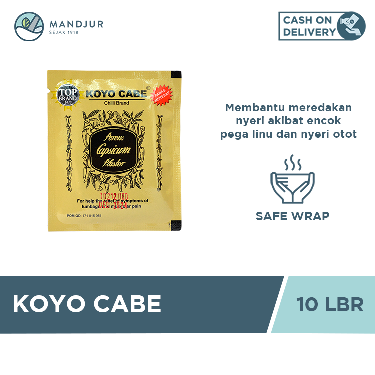 Koyo Cabe Sachet Isi 10 Lembar - Koyo Pereda Nyeri Otot dan Sendi ...