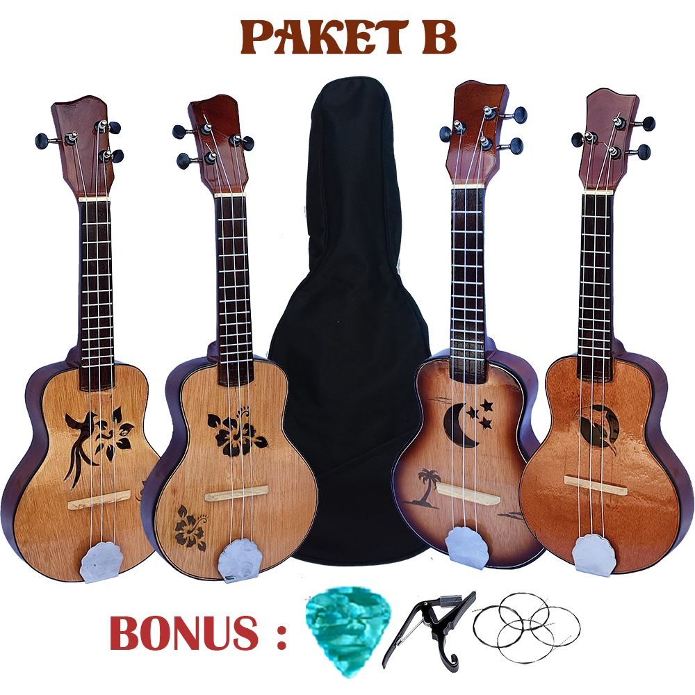 Ukulele Pare Motif Senar 4 dan Senar 3 | Lazada Indonesia