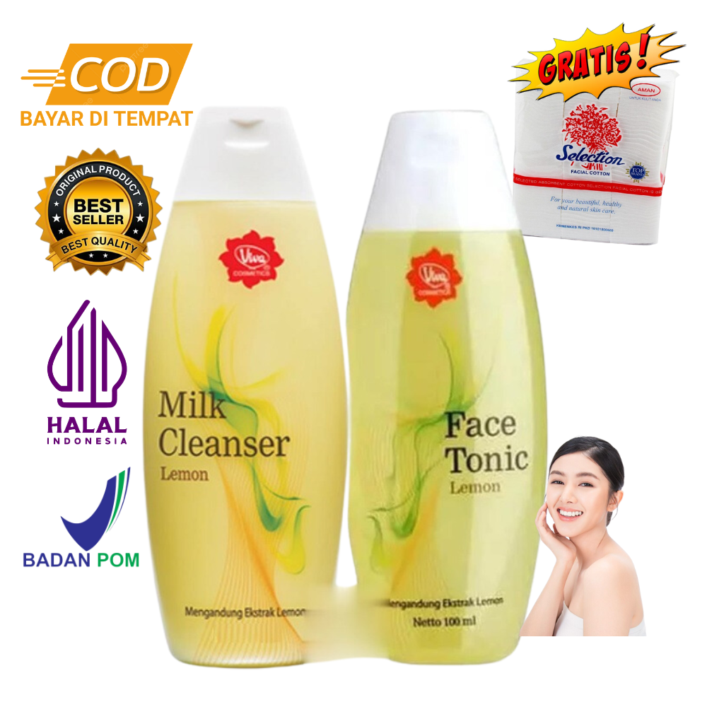 Promo termurah paket glowing dan putih Viva Milk cleanser, Face tonic ...