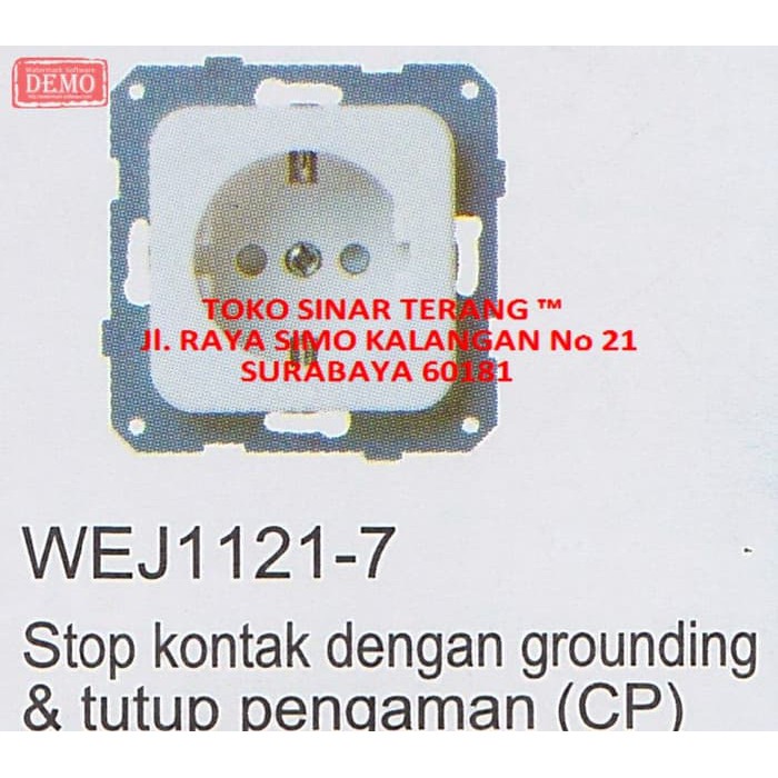 AGA ISI Stop Kontak ARDE PANASONIC + Tutup CP WEJP 1121-7 SNI I Colokan ...