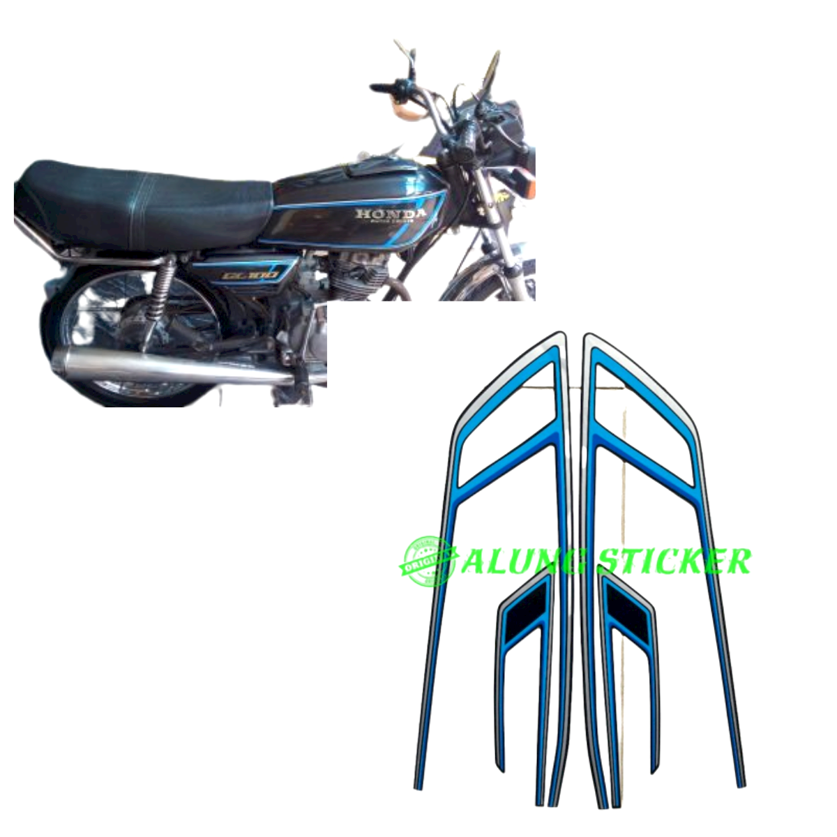 STIKER STRIPING LIS LES BODY MOTOR HONDA GL 100 TAHUN 1980 1SET STANDAR | Lazada Indonesia