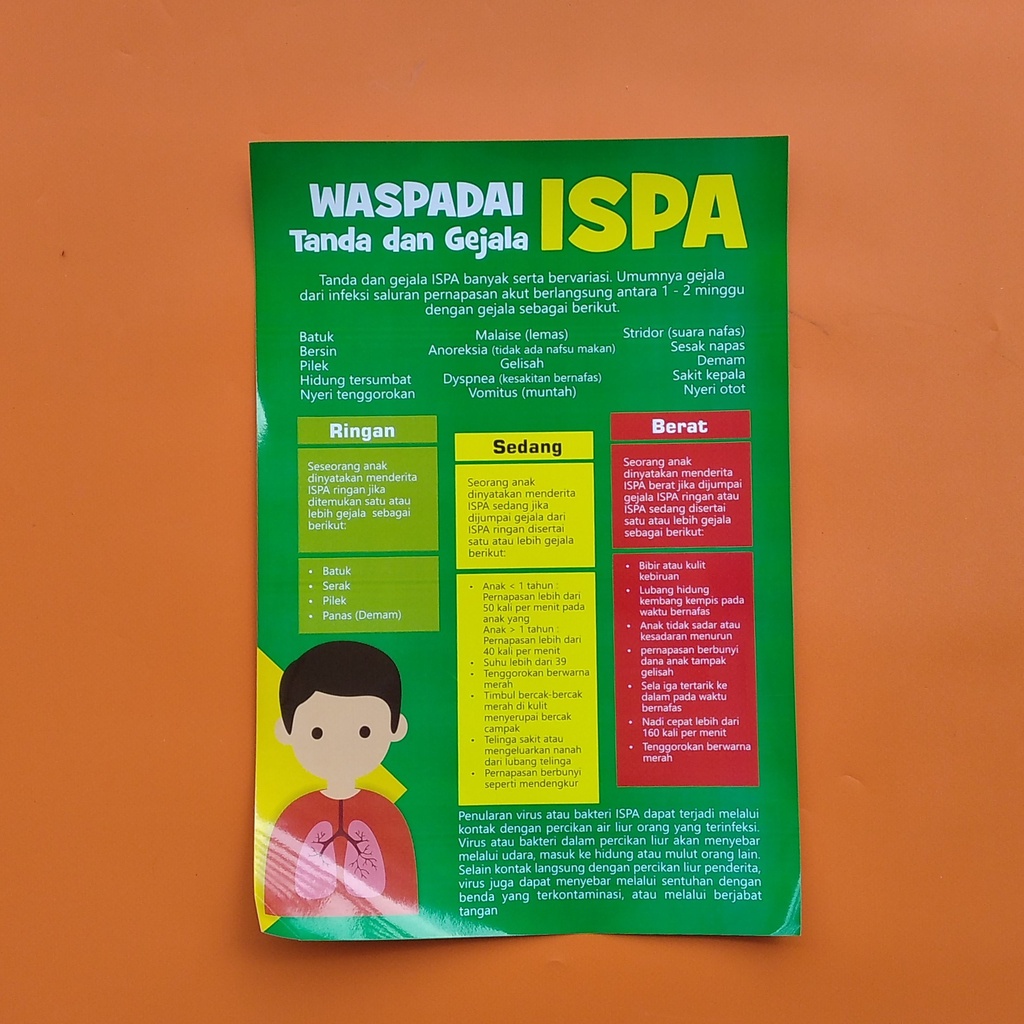 Poster Kesehatan - Poster ISPA - Poster Infeksi Saluran Pernapasan Akut - Poster waspada ISPA ...
