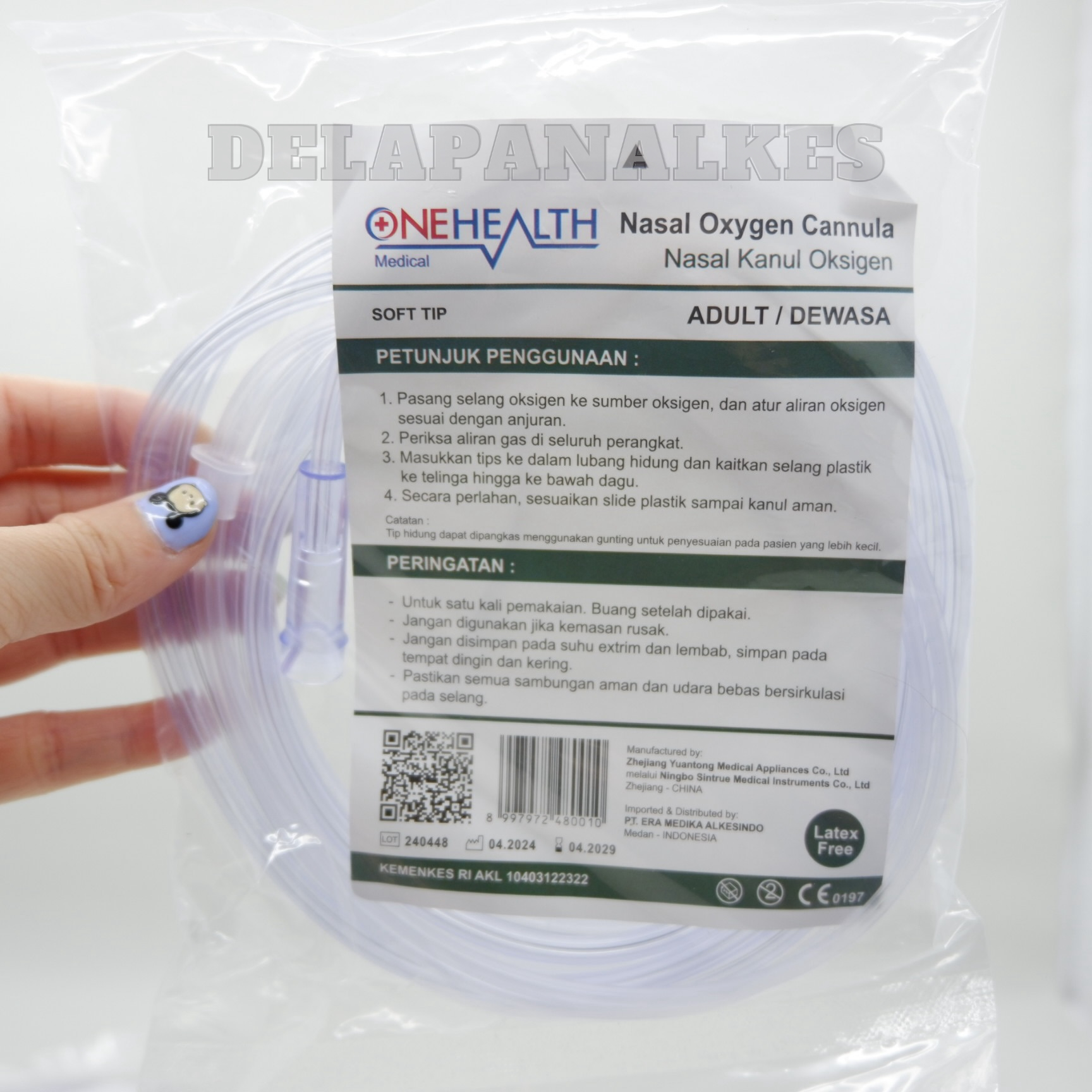 OneHealth Nasal Canula Dewasa Anak Bayi Selang Oksigen Nassal Oxygen ...