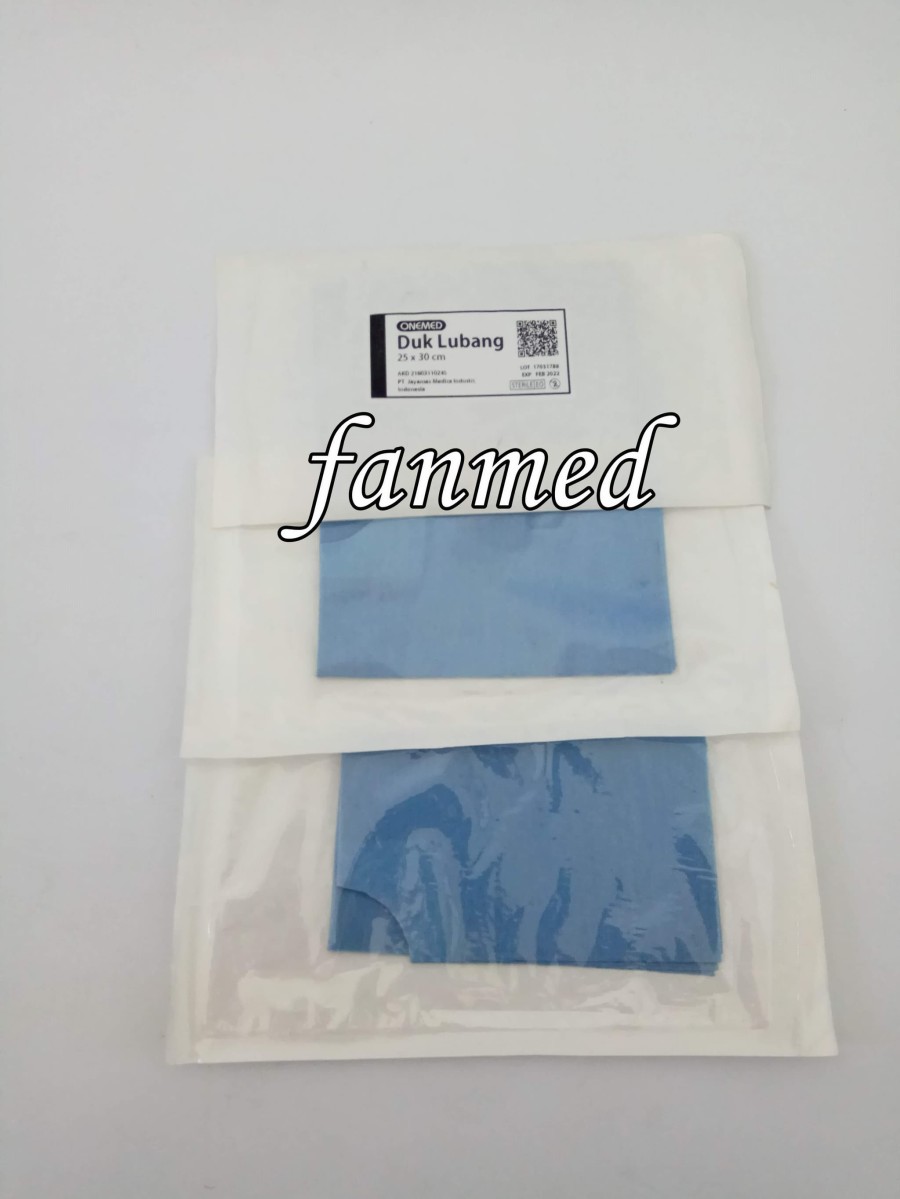 Onemed Doek Duk Lubang Bolong Steril Disposable Kain Operasi 25x30 cm ...