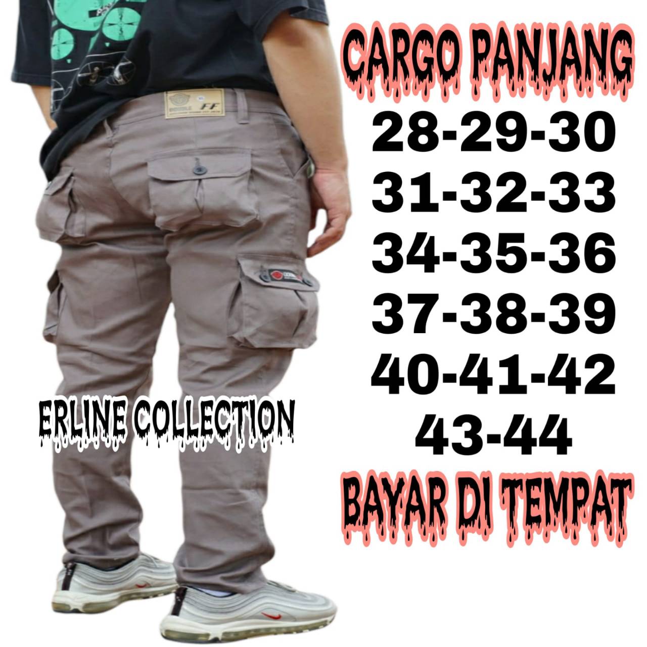 Celana Cargo Panjang pria / Cargo Jumbo Ukuran Besar / Cargo Big Size ...