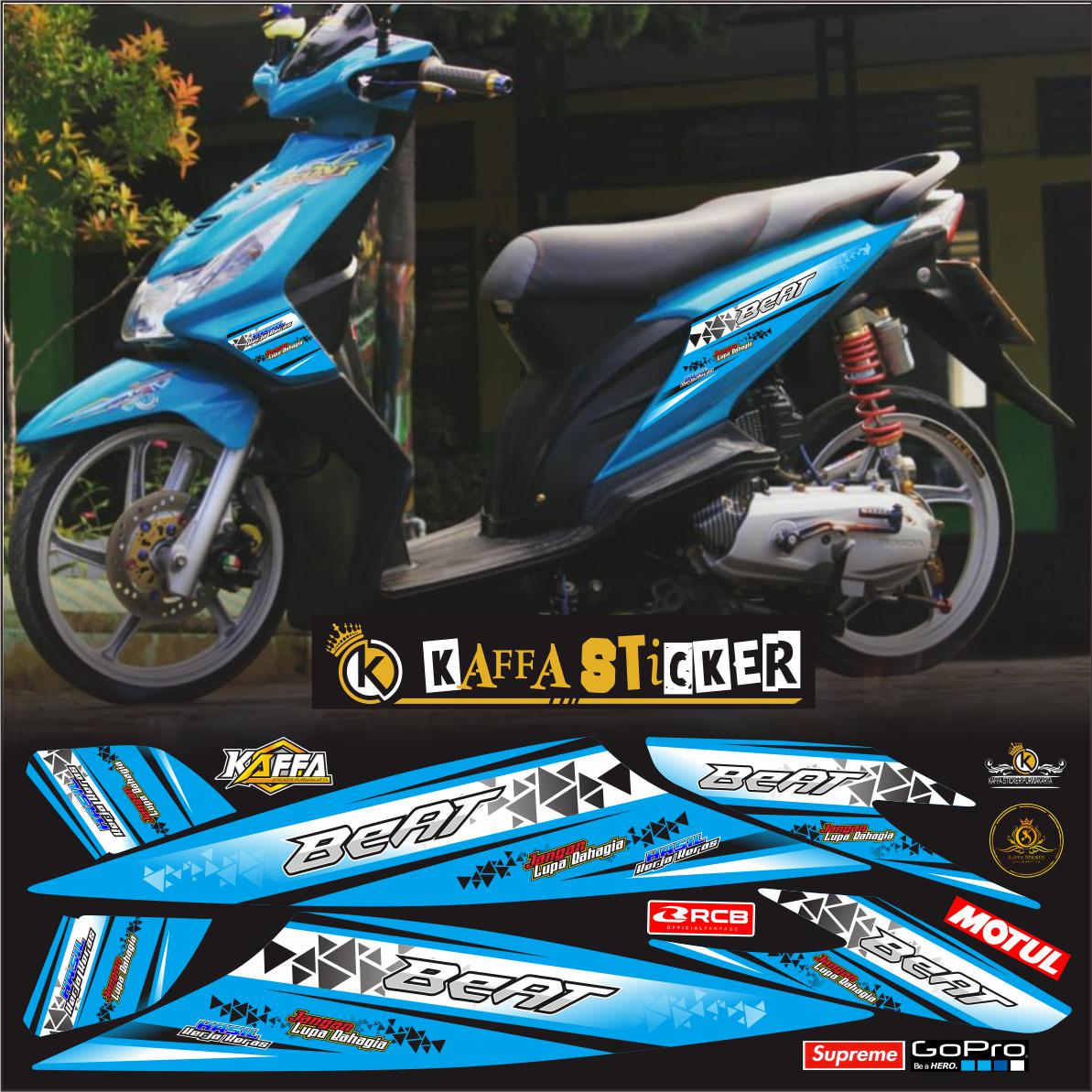 Modifikasi Motor Beat Biru Langit