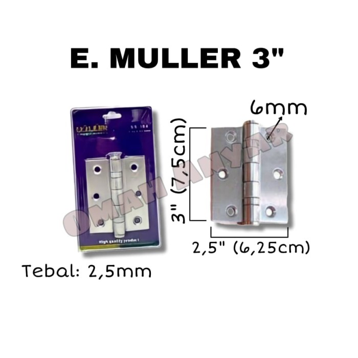 Engsel stainless Muller engsel pintu dan jendela rumah | Lazada Indonesia