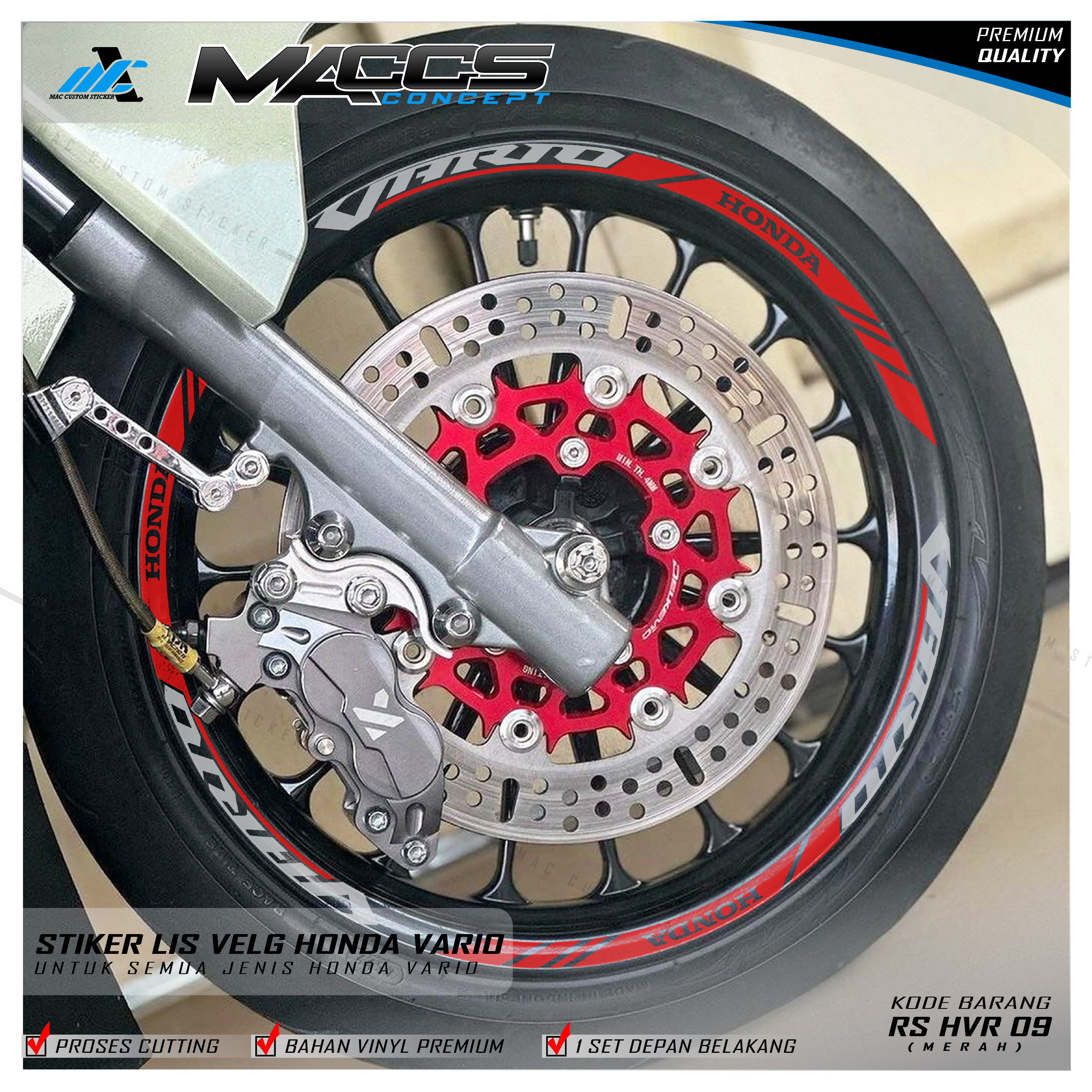 CUTTING STIKER STICKER LIS VELG ALL HONDA VARIO - STICKER VELG ALL ...