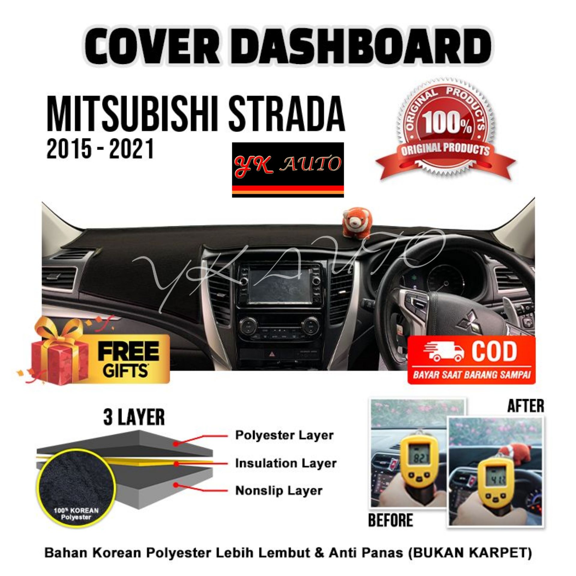 Cover Dashboard Strada Triton Premium Cover Dasboard Mitsubishi Strada ...
