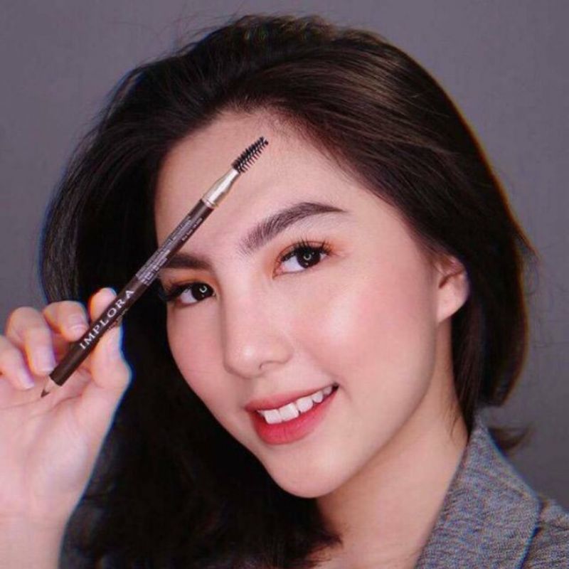 IMPLORA Eye Brow 2 in 1 (PENSIL+SIKAT+SERUTAN) ORIGINAL | Lazada Indonesia