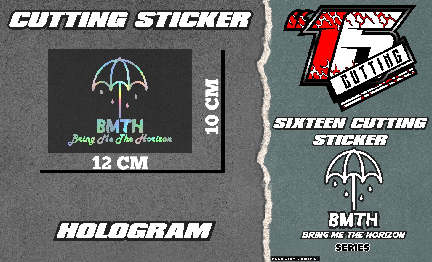 Cutting Sticker Viral Sticker Viral Bmth Sticker Keren Stiker Motor Mobil Laptop