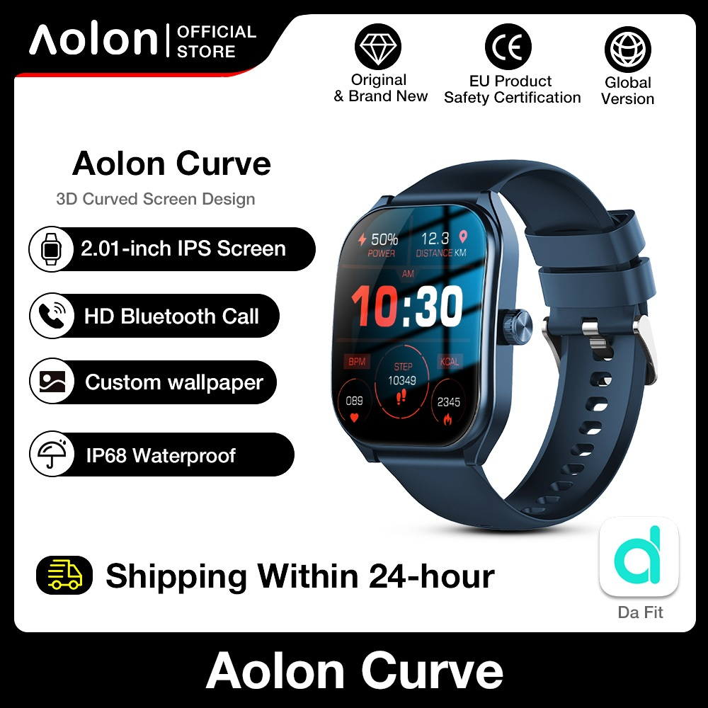 【IP68 Tahan Air】Aolon NEW Curved Screen SmartWatch Waterproof Mengukur ...