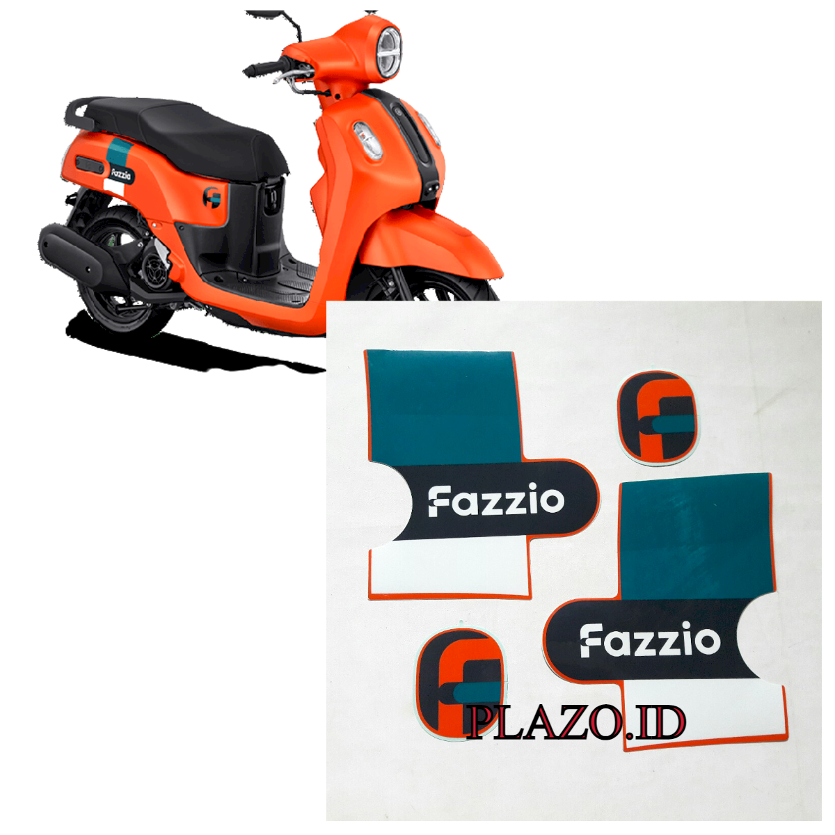 striping stiker body lis motor yamaha fazzio 2023 orange | Lazada Indonesia