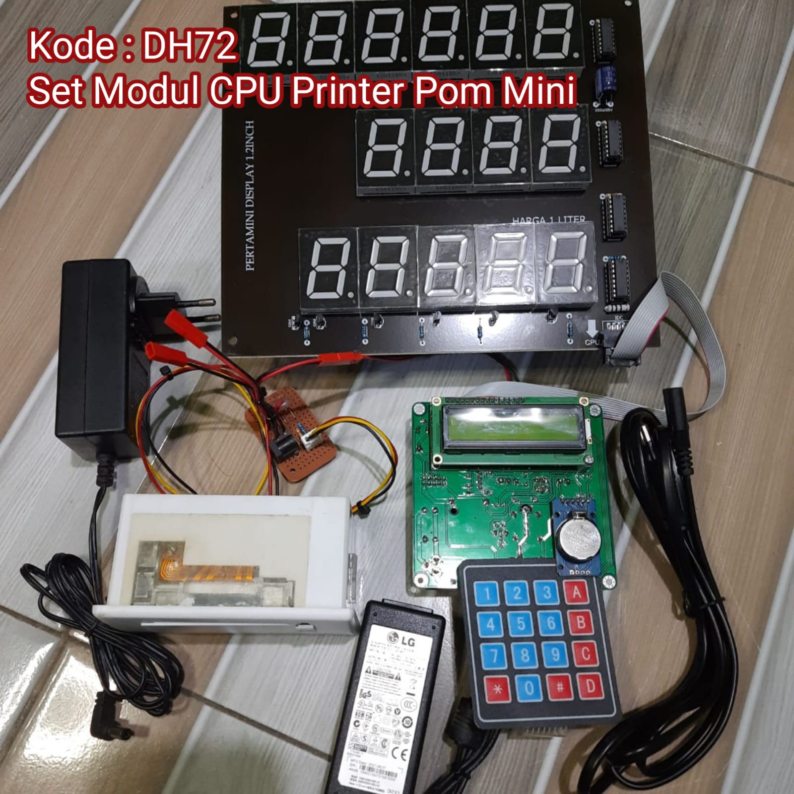 Set Modul CPU Pom Mini Suport Printer Display 7 Segmen Adaptor Keypad ...