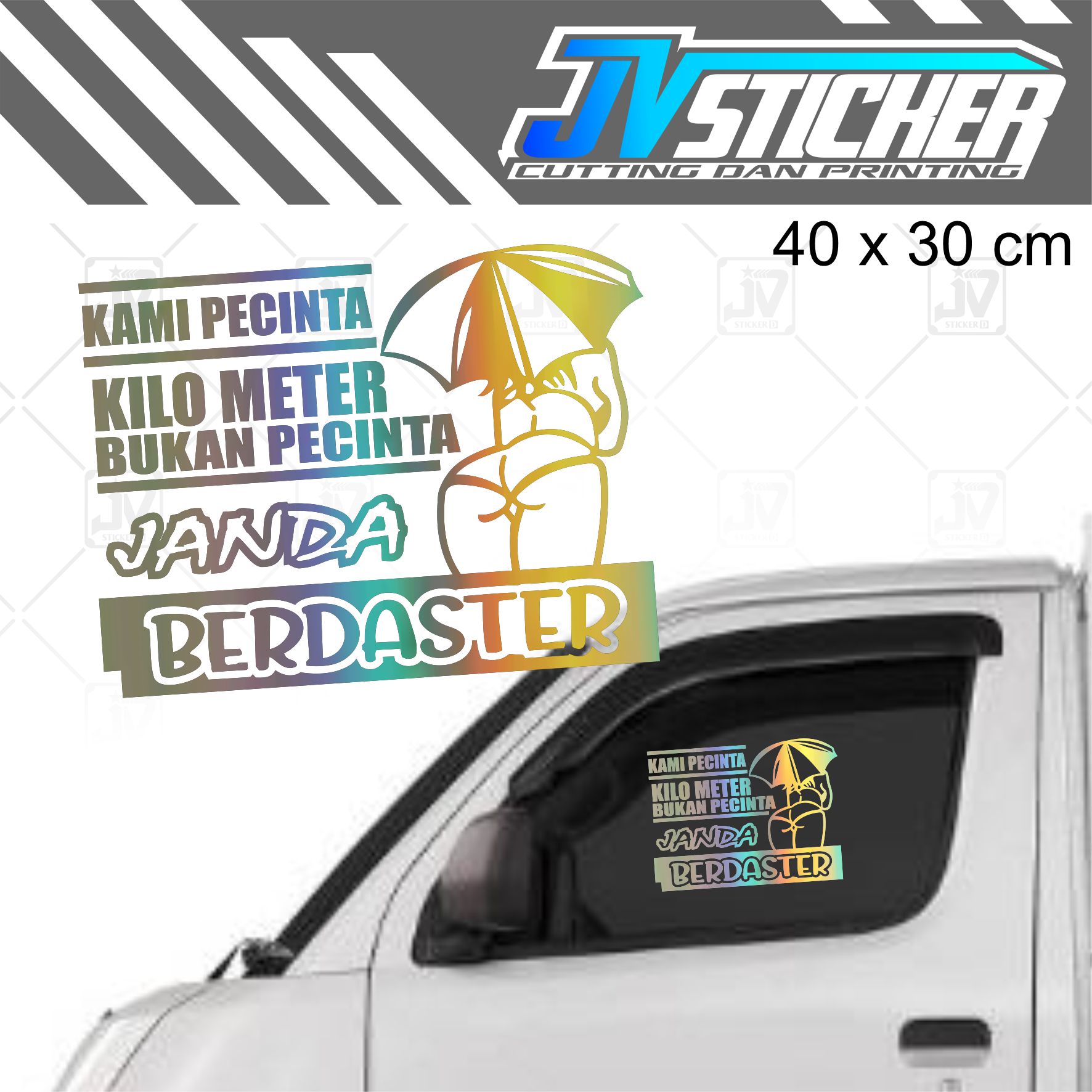 stiker janda berdaster pejuang kilomter cutting sticker murah | Lazada ...