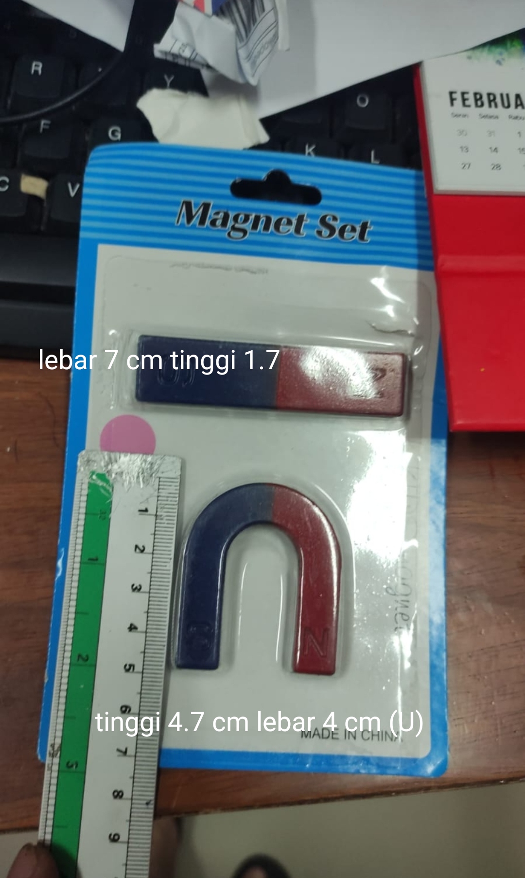 magnet set U dan batang sedang ukuran 4.7 x 4 (U) dan 7x1.7 cm batang ...