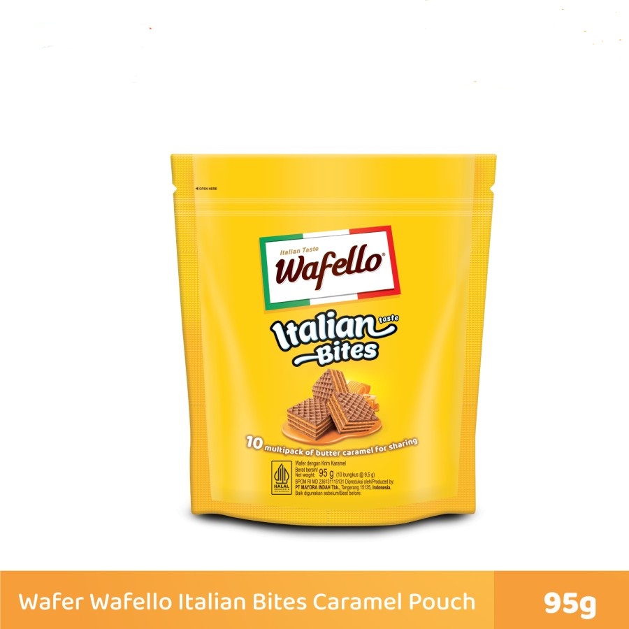 WAFER WAFELLO BUTTER CARAMEL ITALIAN BITES 228GR POUCH | Lazada Indonesia