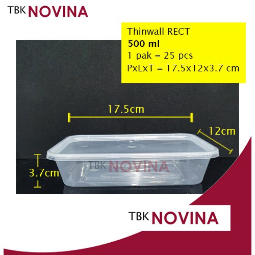 [per 10 Pcs ] Thinwall Kotak Food Conner Box Tempat Makan Plastik Kotak