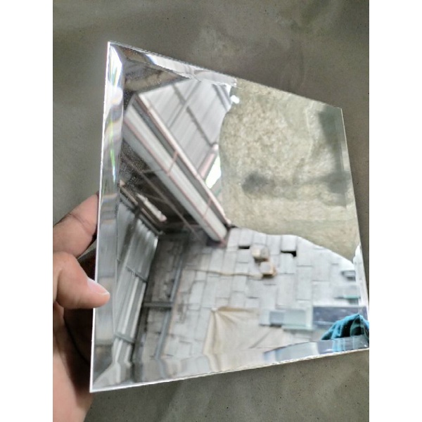 NEW PRODUCT - Kaca cermin Bevel 20 x 20 cm Tebal 3mm - Cermin hiasan ...