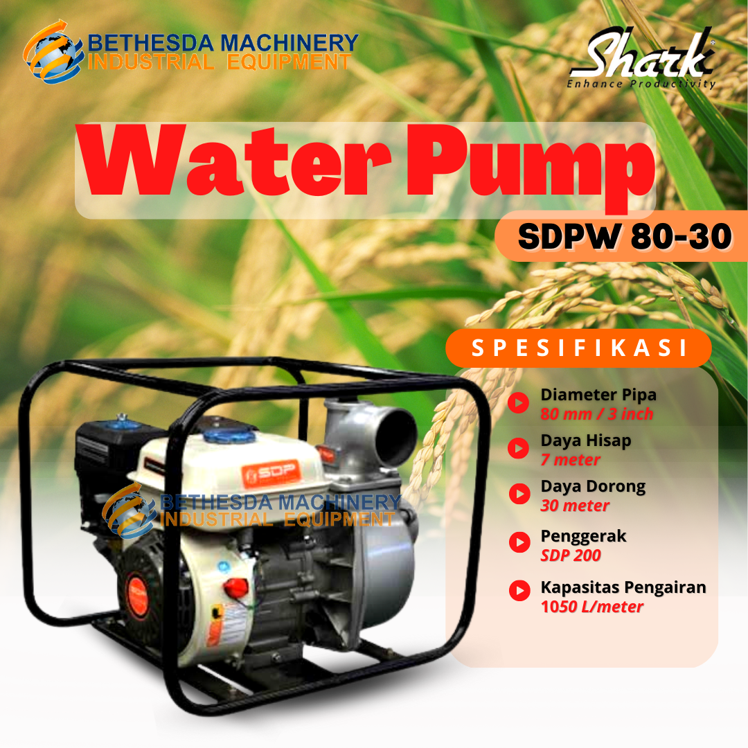 Mesin Pompa 3" inch Pompa Alkon Bensin SHARK Sawah Irigasi 3IN | Lazada ...