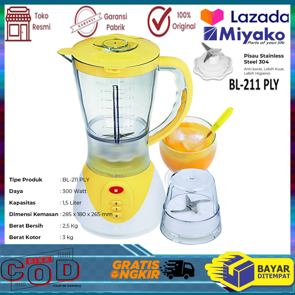 Minyak Blender Plastic BL 211PLY / BL 211 PLY Miyako adalah salah satu produsen beragam ...