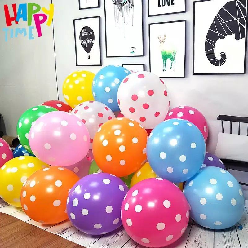 Balon Tiup POLKADOT - Balon anak pesta Aksesoris ulang tahun anak ...