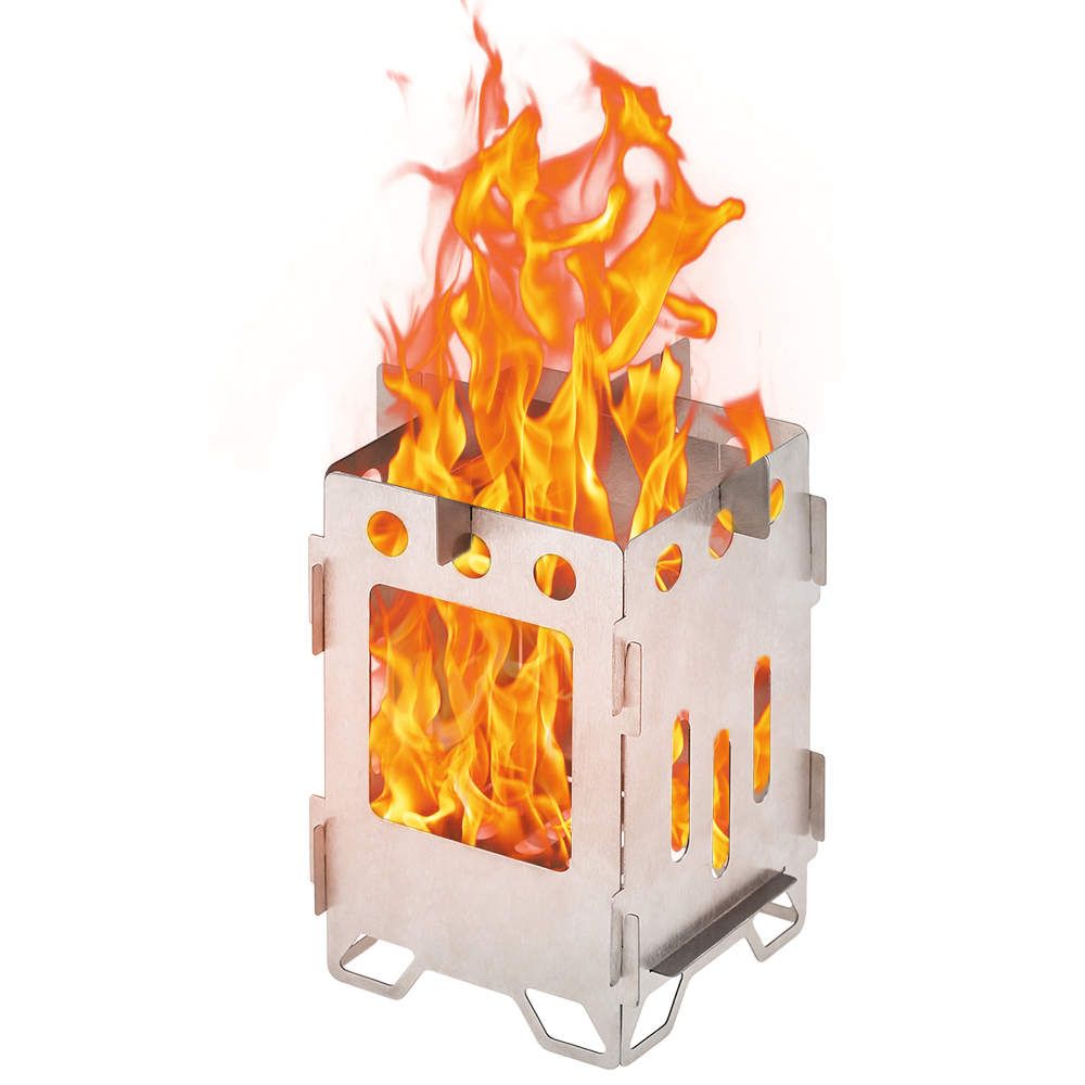 TOMSHOO Titanium Folding Camping Stove Ultralight Outdoor Wood Burning ...