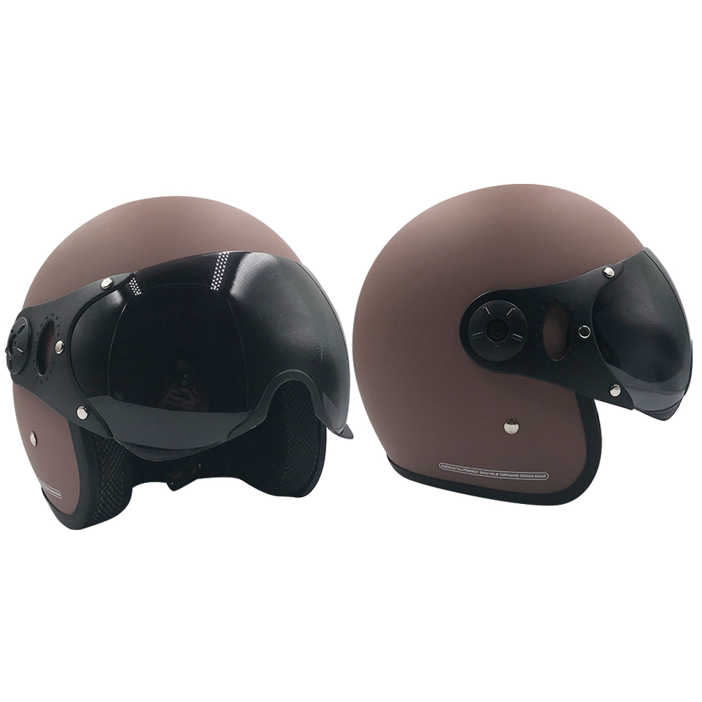 Helm Pilot Polos Dewasa Warna Pastel / Helm Retro SNI | Lazada Indonesia