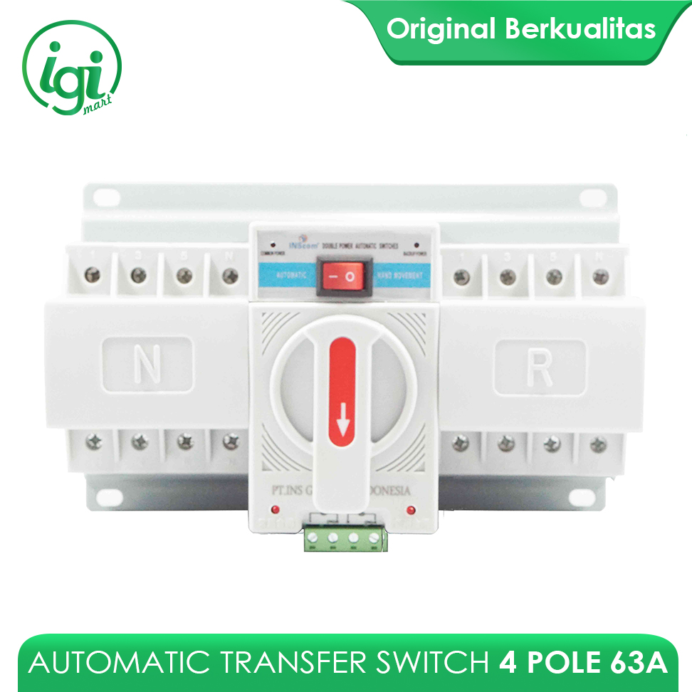 AUTOMATIC SWITCH TRANSFER ATS 4P 63A / COS CHANGE OVER SWITCH MCB TYPE | Lazada Indonesia