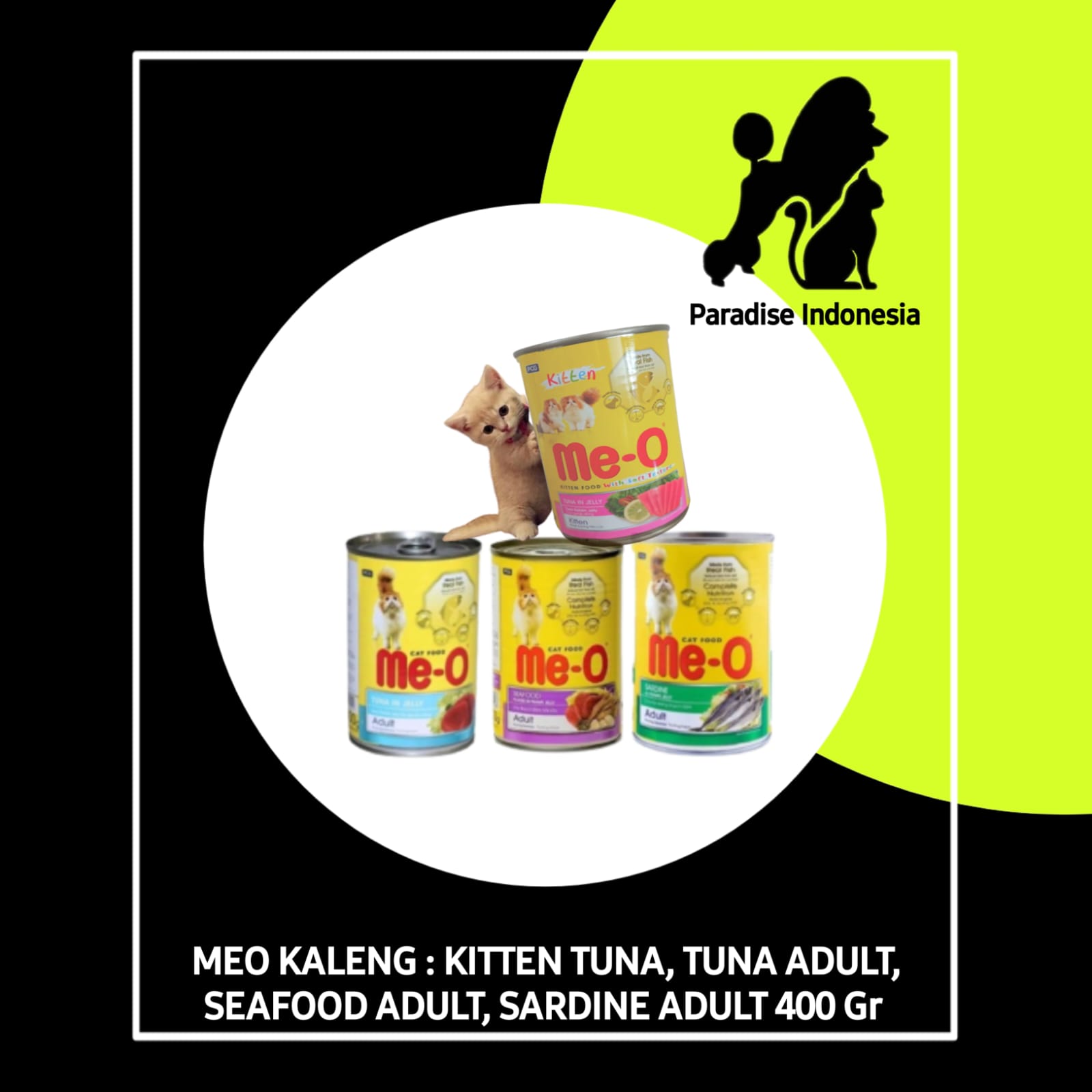 Meo Kaleng Adult Tuna 400gr/ Adult Seafood 400gr/ Adult Sardine 400gr ...