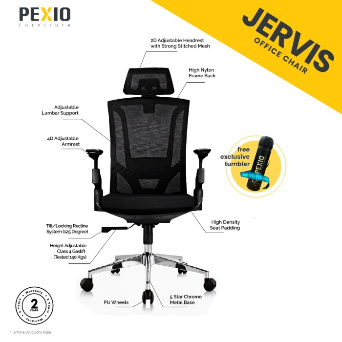 KURSI KANTOR PEXIO | KURSI GAMING PEXIO | JERVIS | Lazada Indonesia