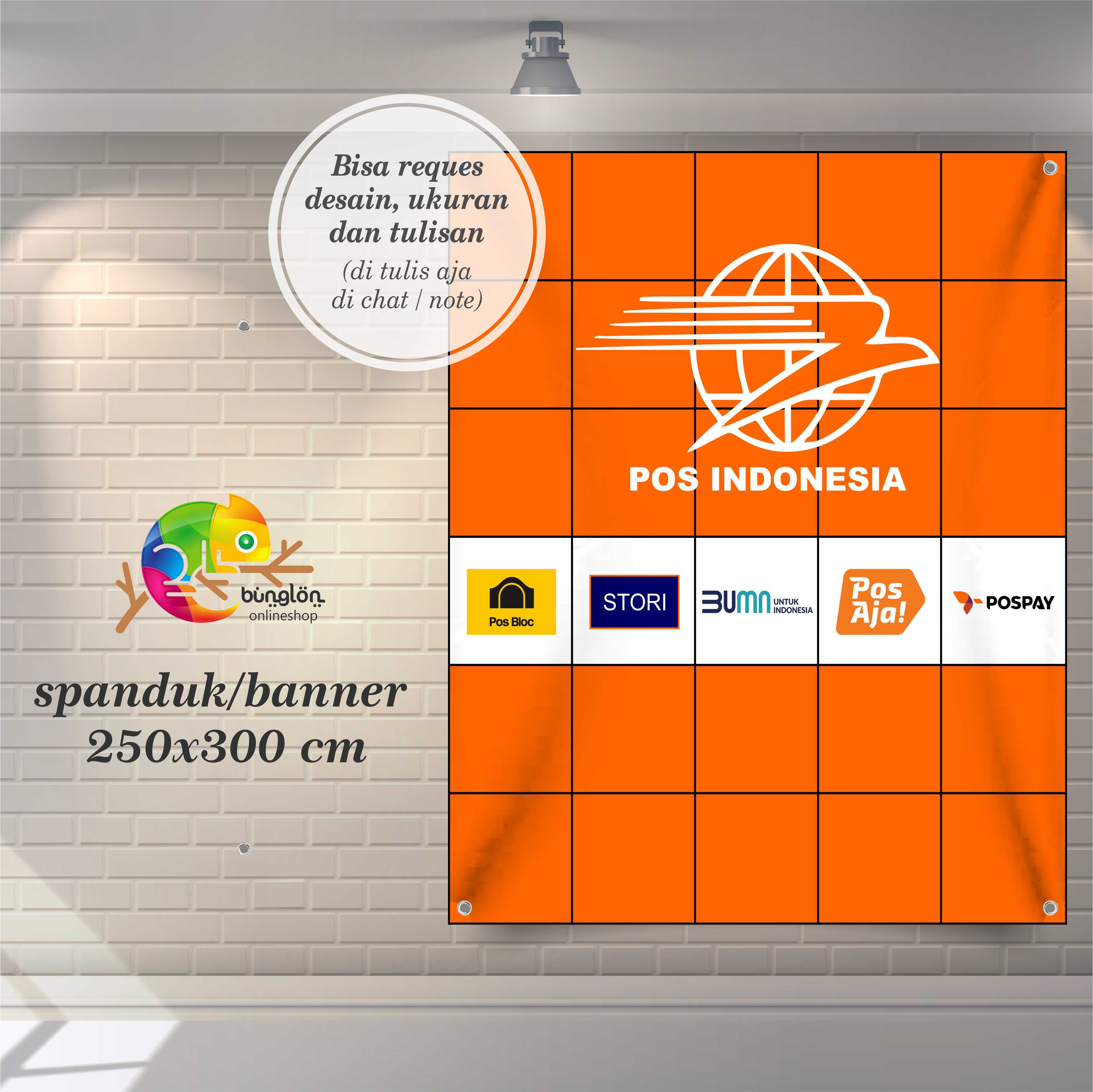 Spanduk, Banner Untuk Tembok Kantor POS, Ninja, JNE, JNT, Si Cepat, Dll ...