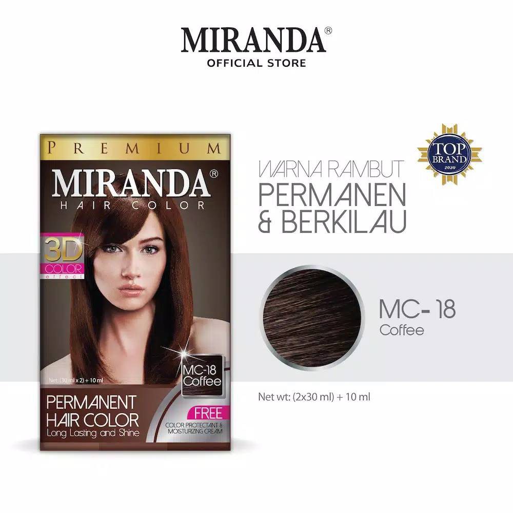 [TERLARIS] MIRANDA Hair Color Permanent Semir Cat Pewarna Rambut 3D ...