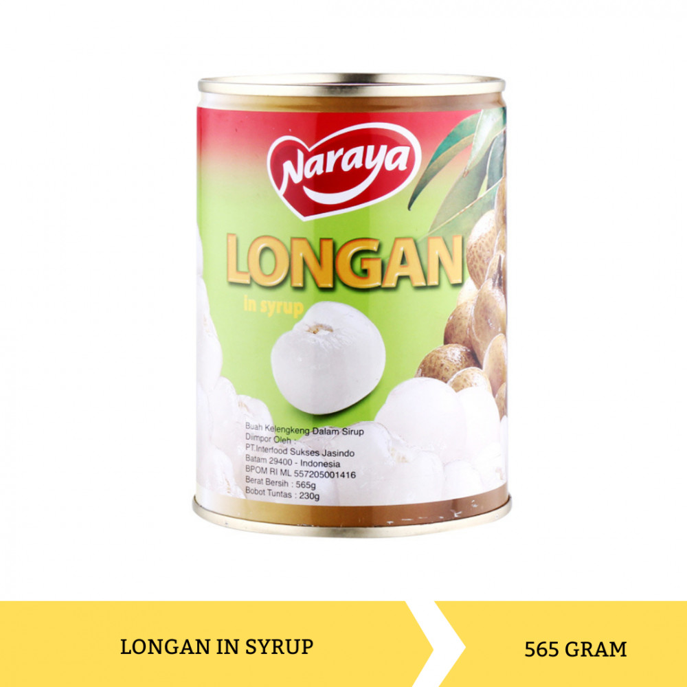 Naraya Longan in Syrup 565gr Buah Kelengkeng Kaleng dalam Sirup ...